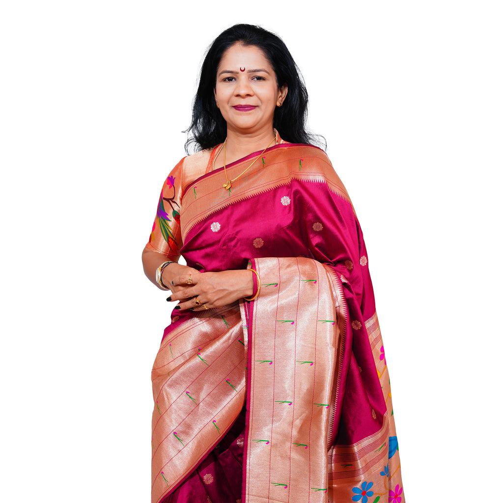 Vaishanvi - Wine – Dhana's Paithani