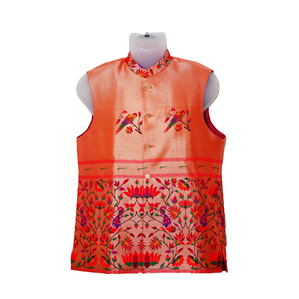 Gent's Paithani Jacket - 3 – Dhana's Paithani